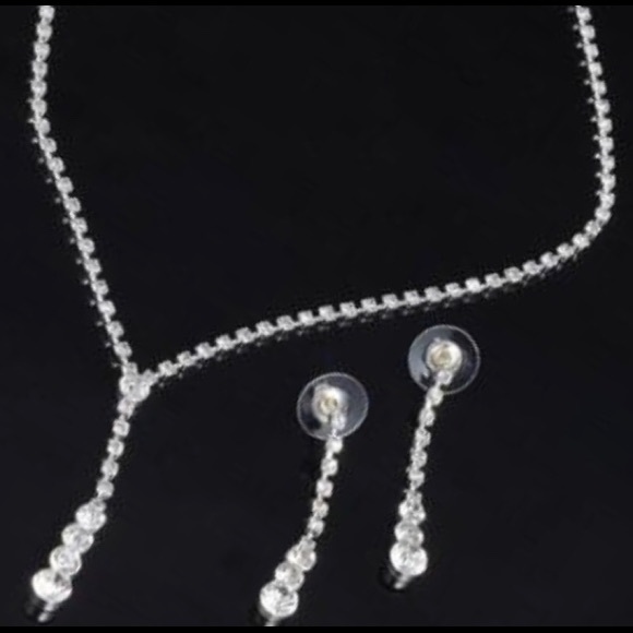Jewelry | Crystal Silver Plated Jewelry Set Bridal Prom | Poshmark